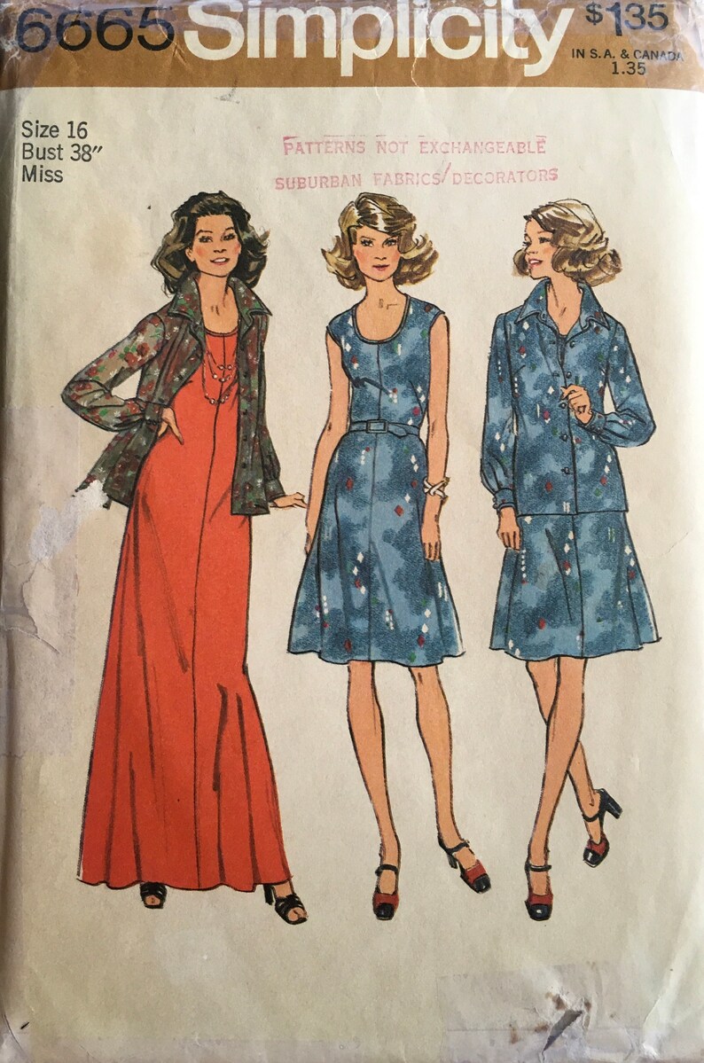 Simplicity 6665 Sewing Pattern vintage UNCUT - Etsy
