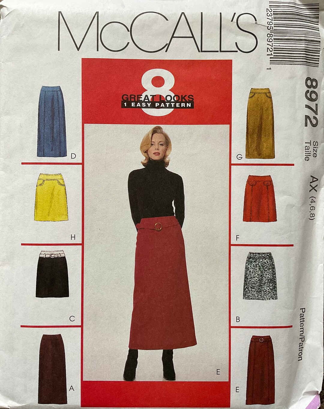 Mccall's 8972 Sewing Pattern vintage UNCUT - Etsy