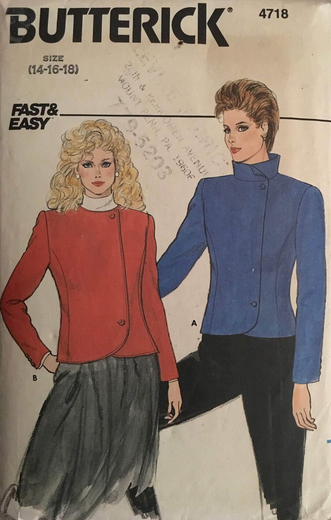 Butterick 4718 Sewing Pattern vintage CUT - Etsy