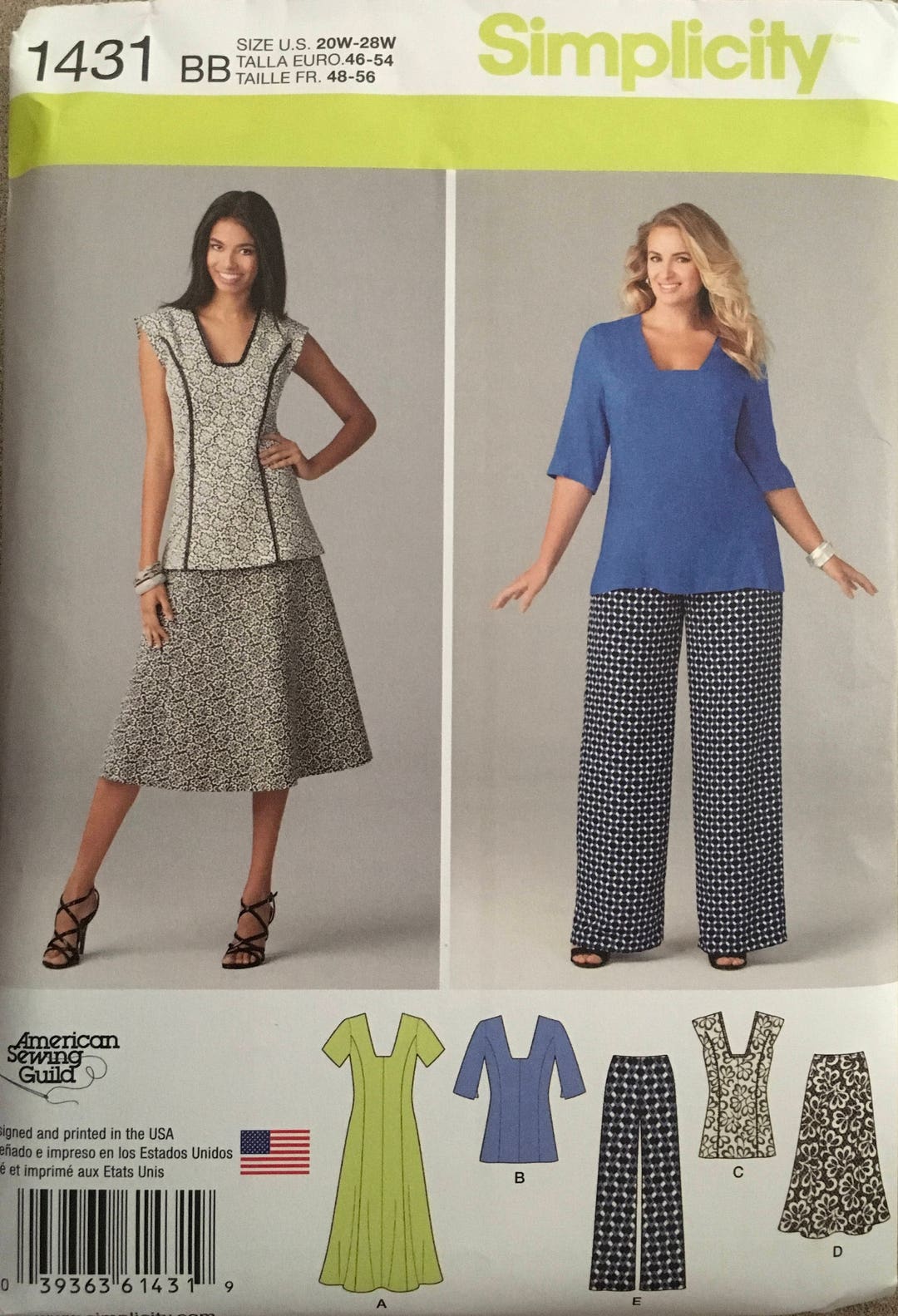 Simplicity 1431 Sewing Pattern UNCUT - Etsy