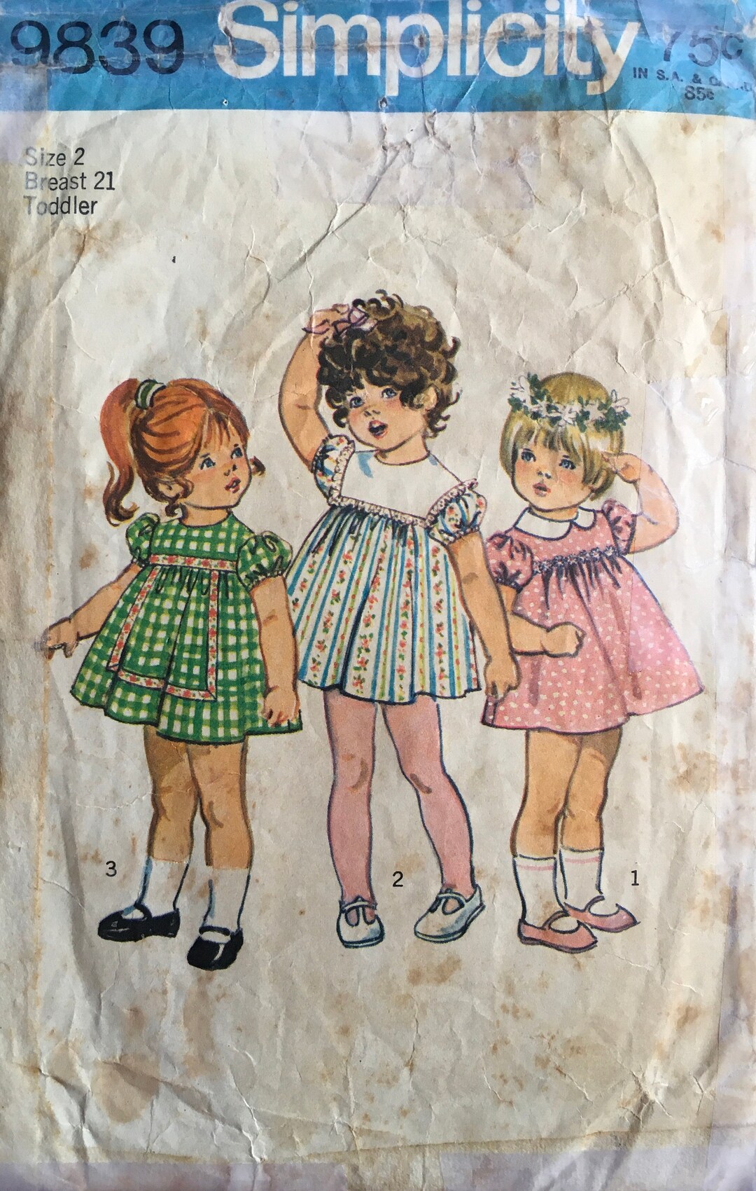 Simplicity 9839 Sewing Pattern vintage CUT - Etsy