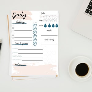 Daily 5 and 1 Program Tracker, Health Daily Planner, Digital File ...