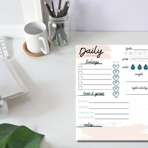 Daily 5 and 1 Program Tracker, Health Daily Planner, Digital File ...