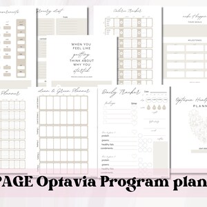 Daily ALL Optavia Program Trackers|medifast|fuelings|health Daily ...