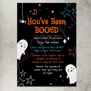 You've Been Booed Printable|boo BASKET Gift|halloween Gift|booed Kit ...