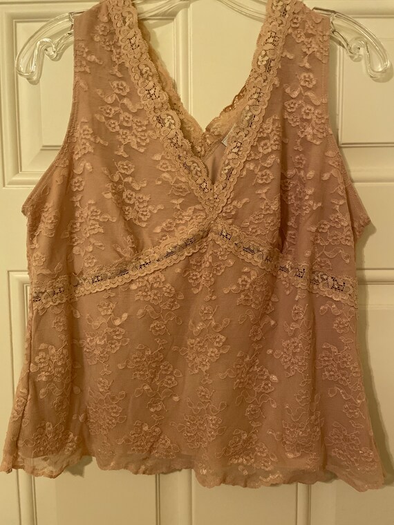 Tan Lace Top - Gem