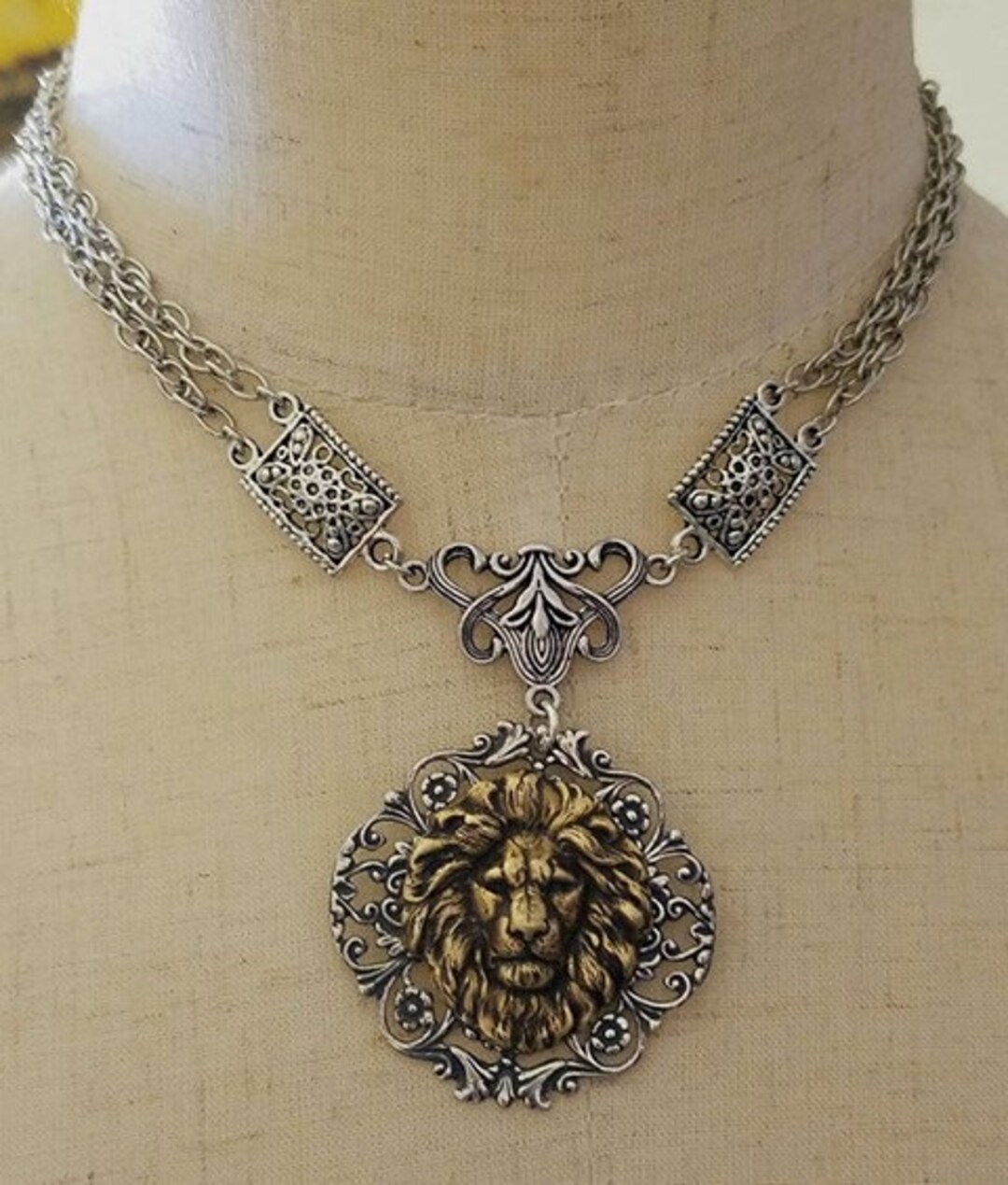 Lion Necklace - Etsy