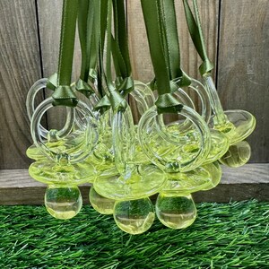 Baby Shower Decorations 12 Yellow Baby Shower Pacifiers With Sage Green ...