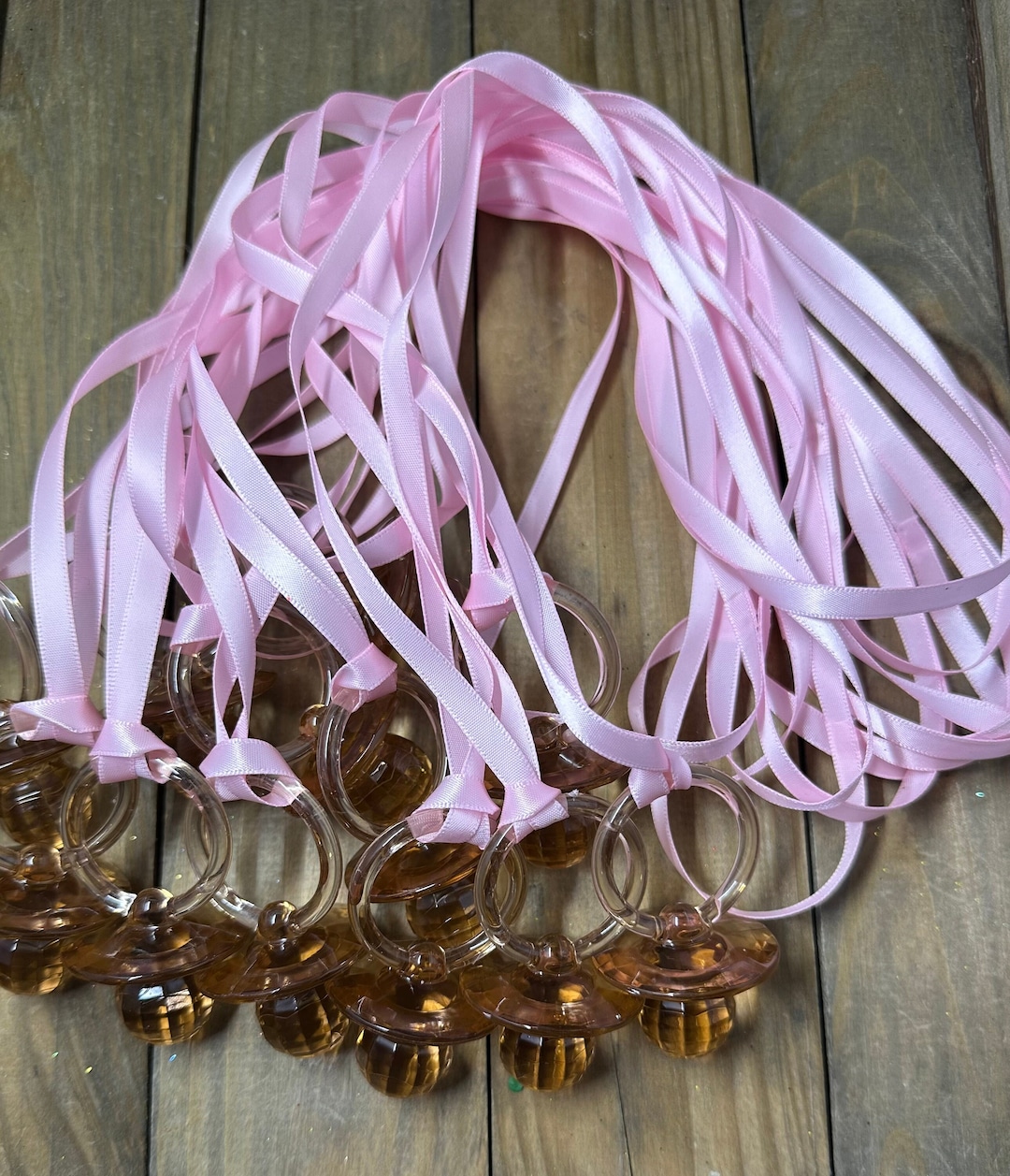 Baby Shower Pacifier Necklaces Party Favor Decorations - 12 Pcs Brown ...