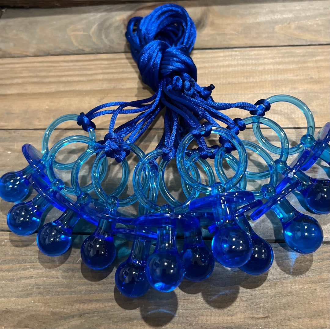 Baby Shower Royal Blue Pacifiers With String Baby Shower Craft Supply ...
