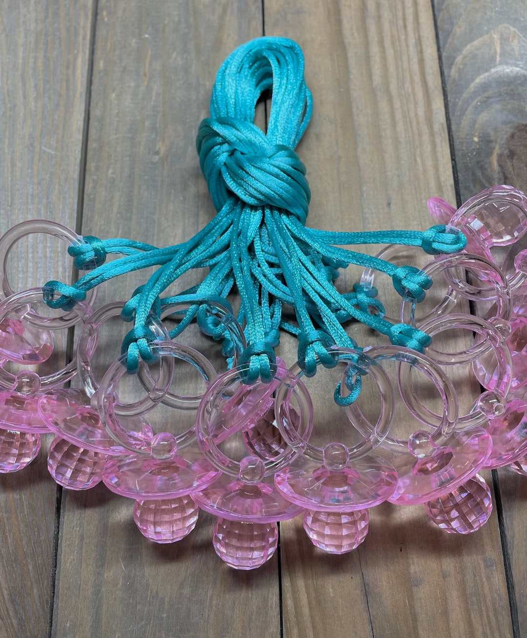 Baby Shower Pacifiers Party Favor Decorations - 12 Pcs Pink Pacifiers ...