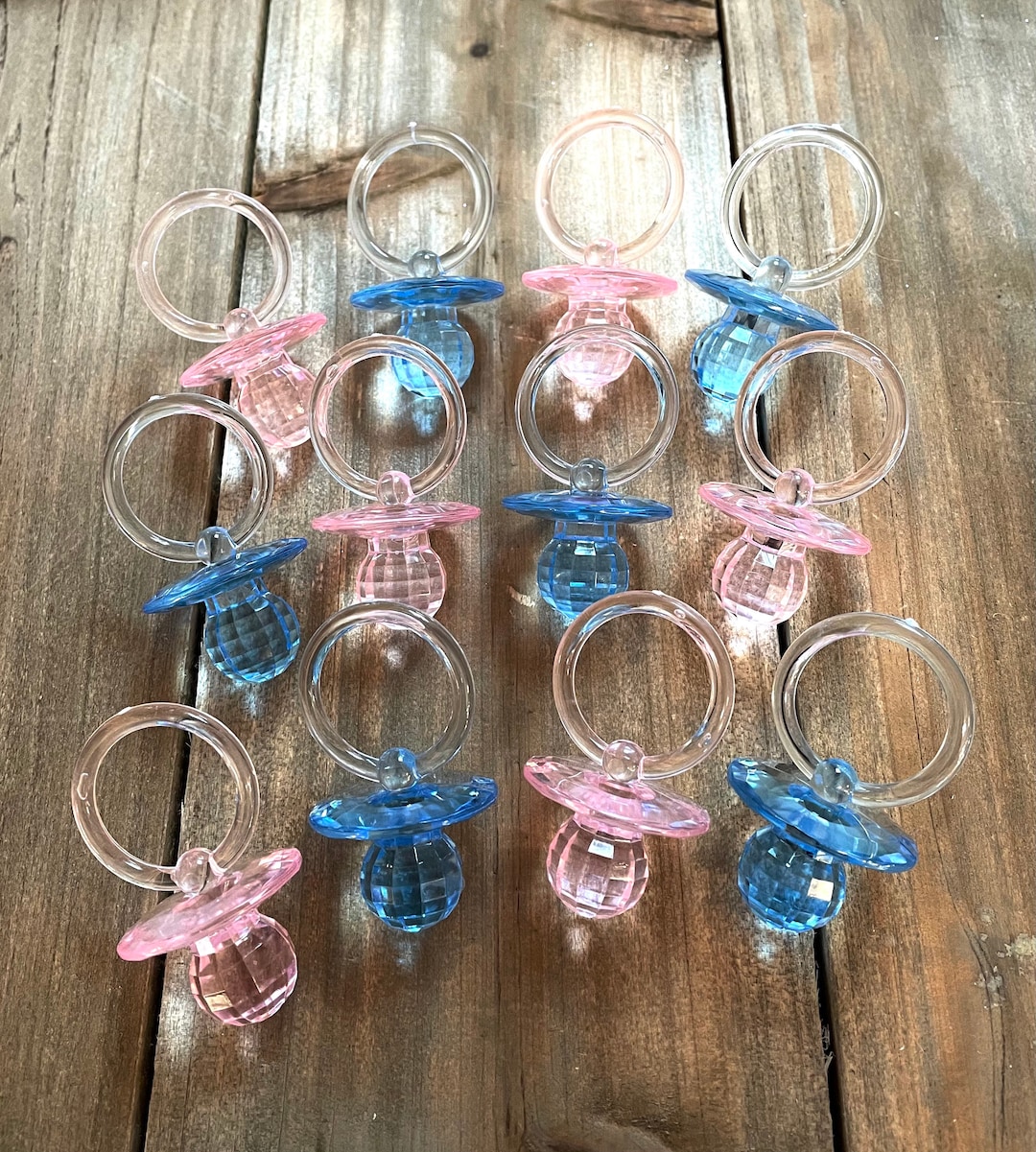 Baby Shower Decorations Blue and Pink Pacifiers Reveal Gender Party ...
