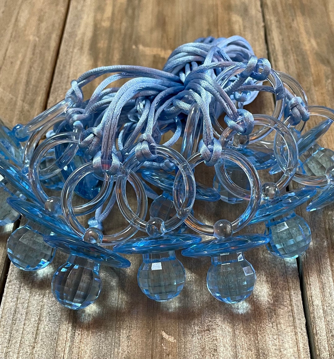 Baby Shower Blue Pacifiers With Blue String Party Favor Decorations for ...