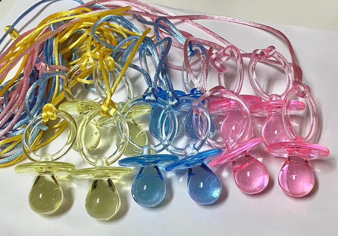 Baby Shower Pacifiers With String 12 Pcs Party Favors for Game ...