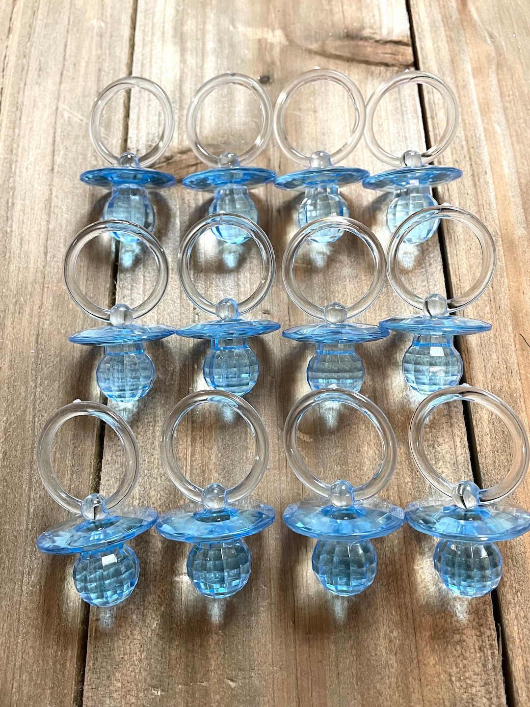 Baby Shower Blue Pacifiers for Baby Shower Game - 12 Pcs Pacifier Party ...