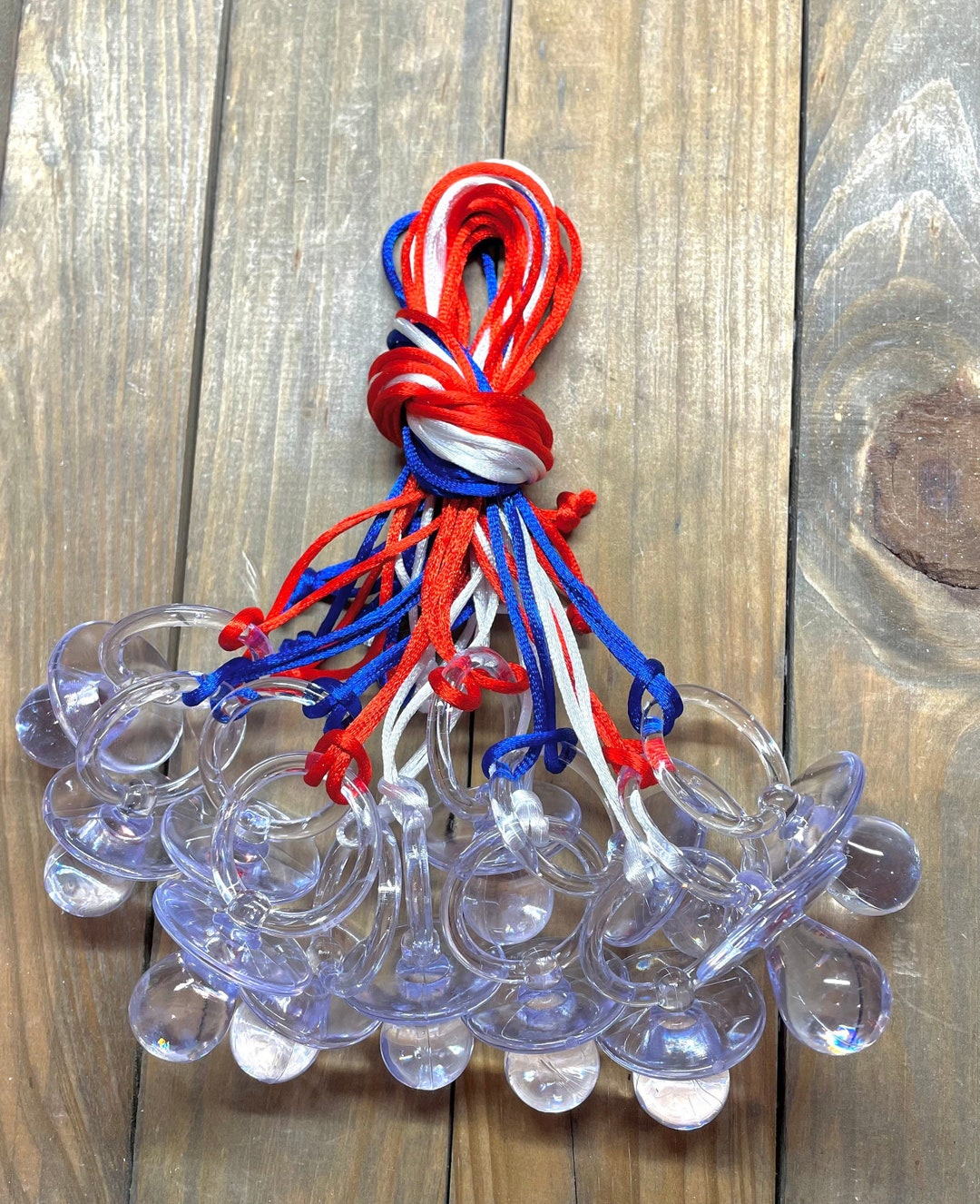 Baby Shower Pacifier Necklaces Party Favor Decorations - 12 Pcs Clear ...