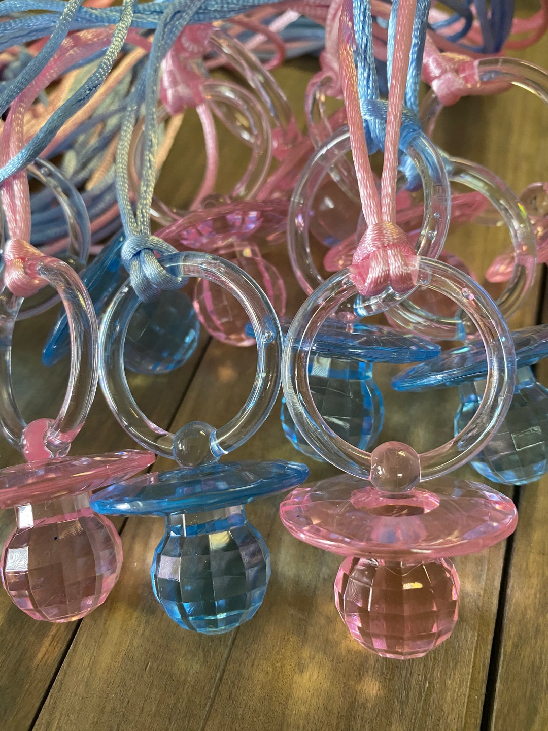 12 Pcs Baby Shower Pacifiers With String Baby Shower Craft - Etsy