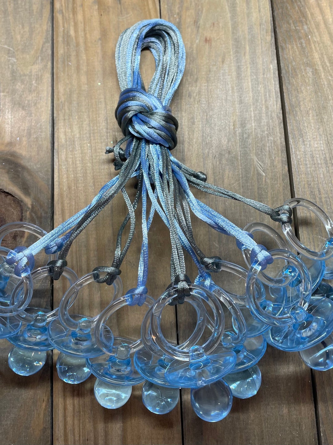 12pcs Baby Shower Blue Pacifiers With String Baby Shower - Etsy