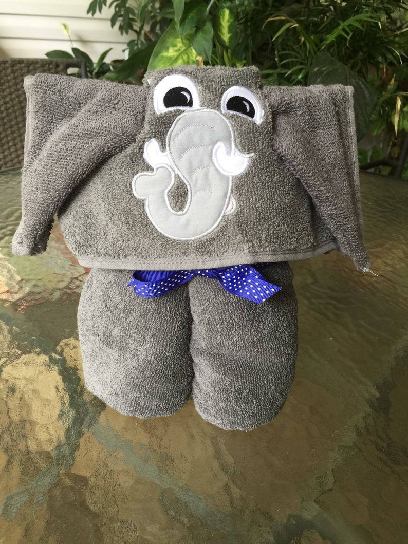Personalized Embroidered Animal Hooded Towel Custom Towel - Etsy