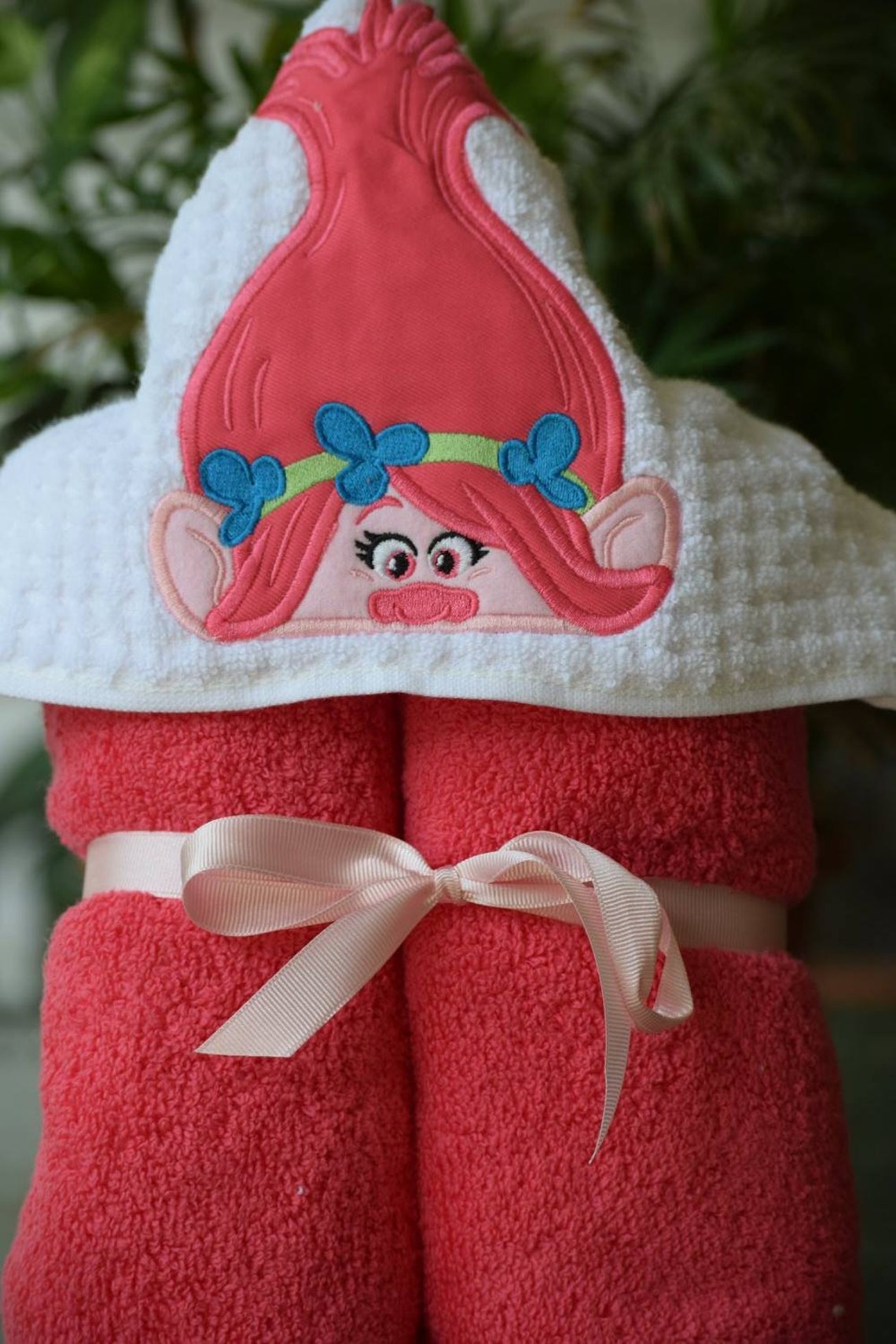 Personalized Embroidered Character Hooded Towel Custom Towel Princess ...