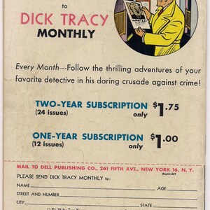 DICK TRACY MONTHLY #11 1948 Chester Gould Dell Comics Hardboiled Dick ...