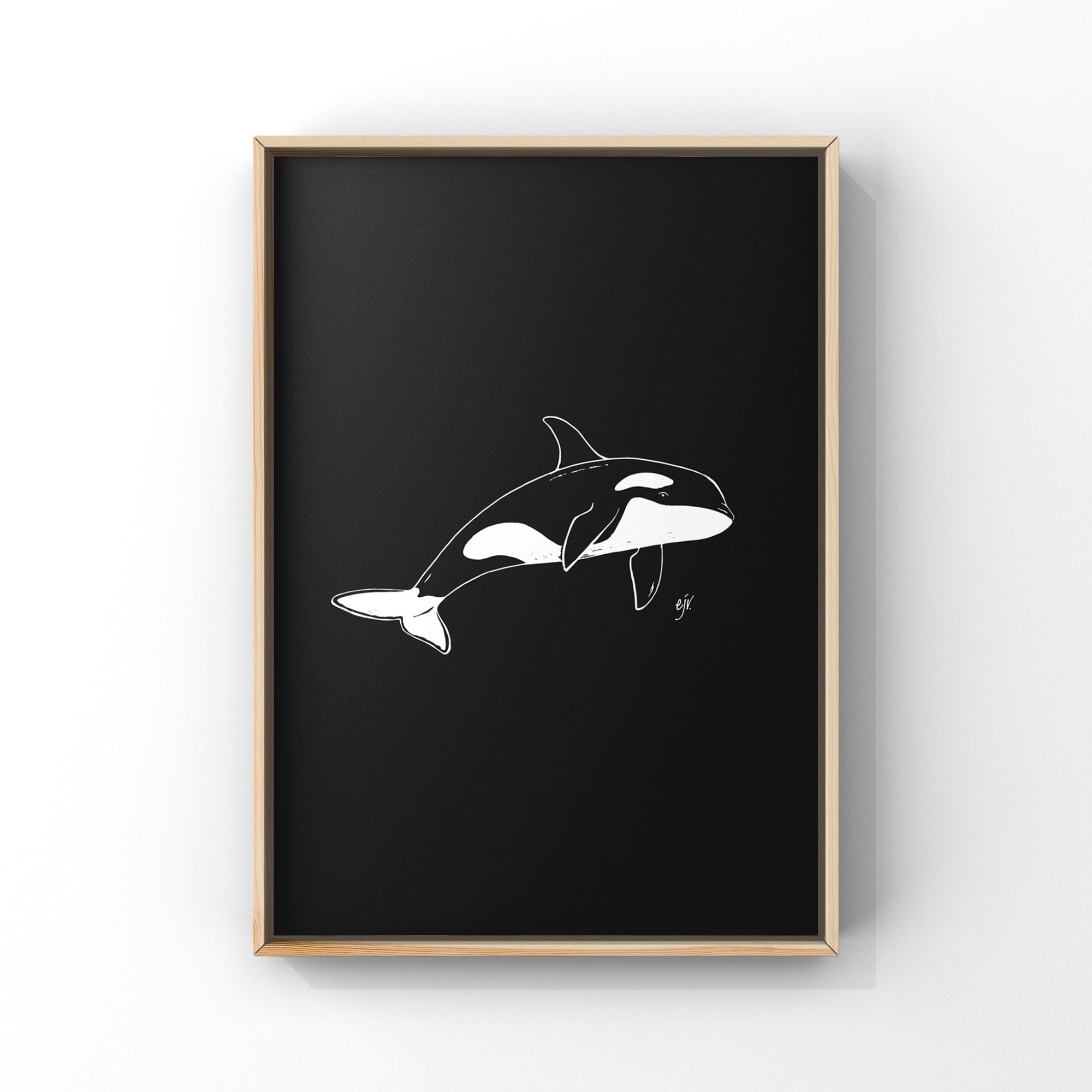 Orca Print, Print Wall Art, Printable Art, Bedroom Decor, Digital ...