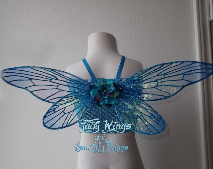 Fairy Wings-iridescent Turquoise Adult Size 32 X 28 made to Order in ...