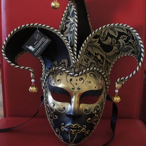 Vintage Art Deco Masquerade Ball Mask Venezia Made Italy Venetian ...