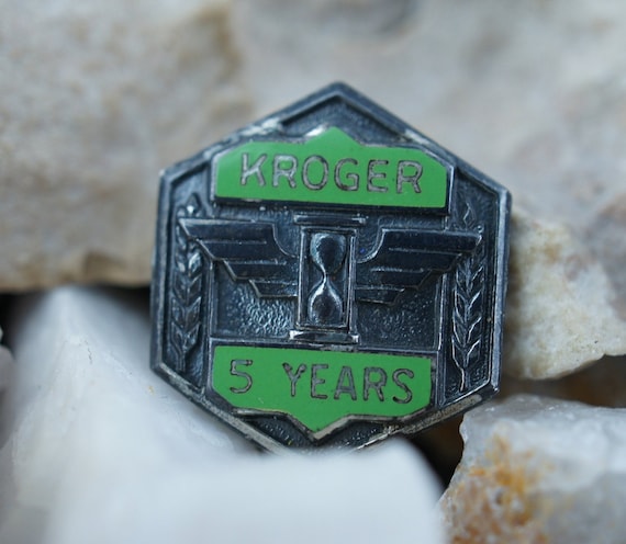 Vintage Sterling Silver 925 Service Award Pin Kroger Grocery - Etsy