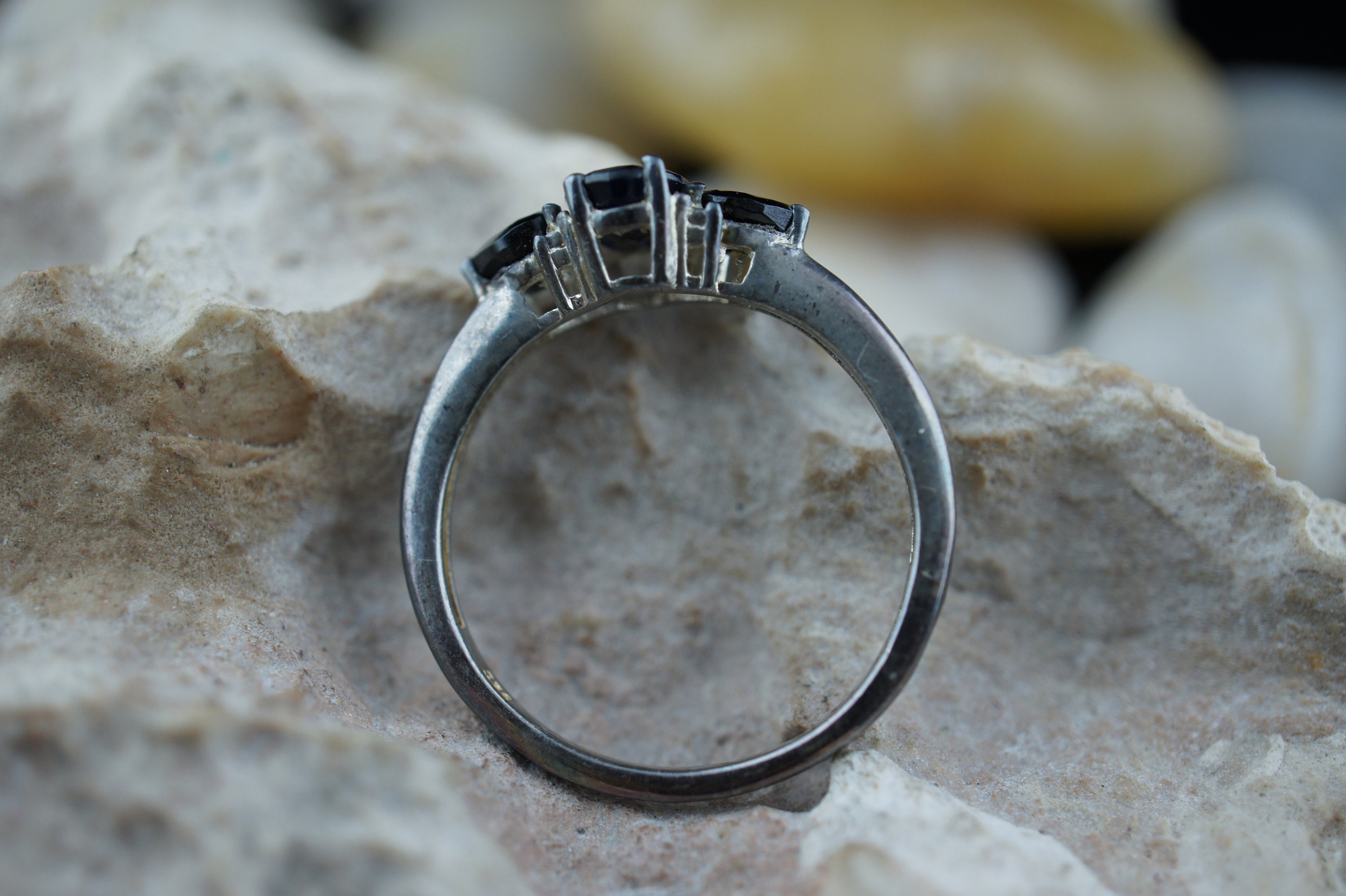 STERLING SILVER Ring Vintage Jewelry Handsome Unusual STS 925 Silver ...
