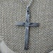 925 Necklace Chain Vintage Art Deco Pendant Sterling Silver Lumin Cross ...