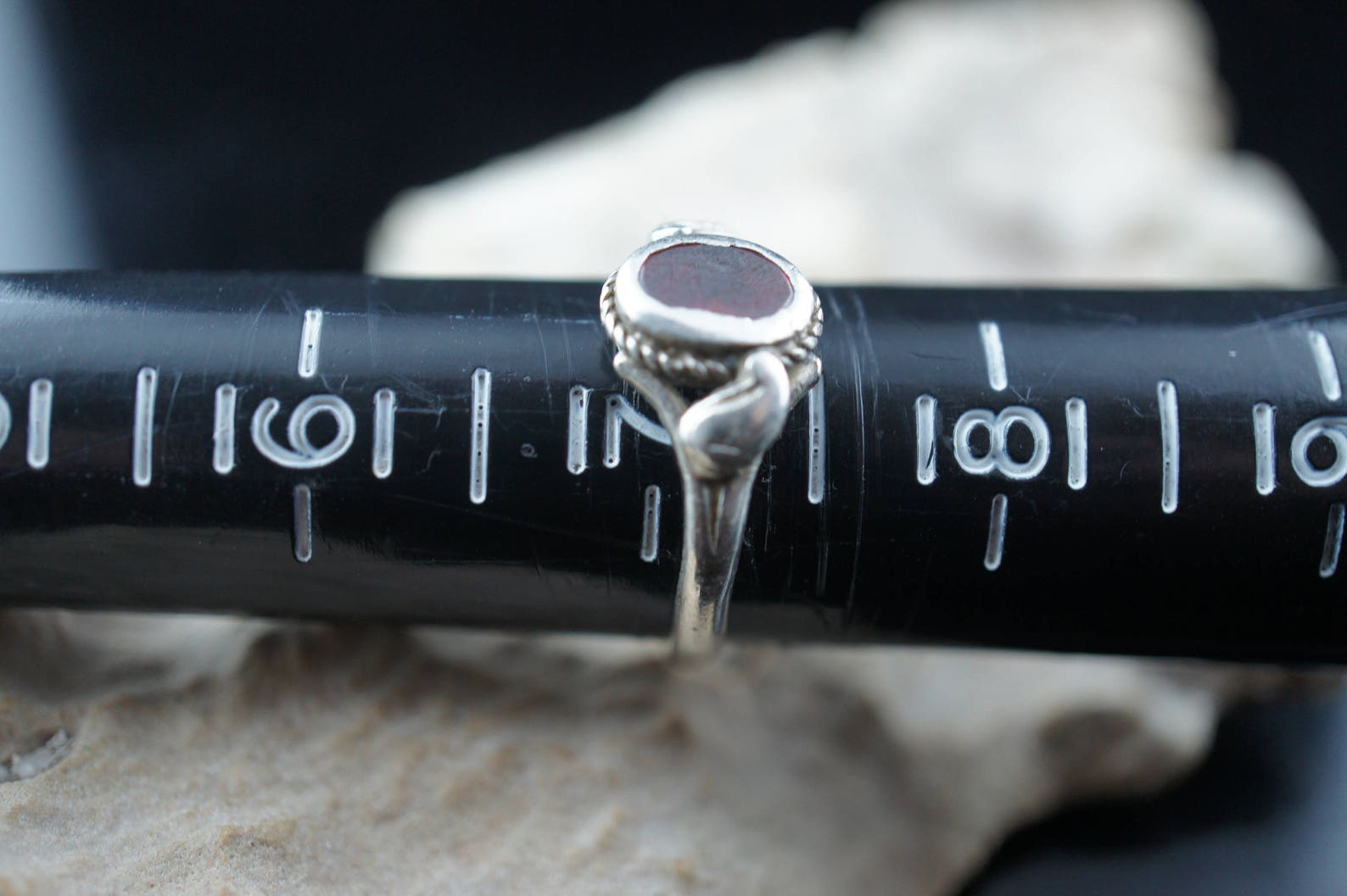 925 STERLING SILVER Vintage Art Deco Ring With Brown Stone - Etsy