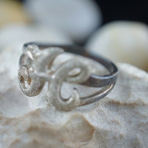 925 Ring Sterling Signed LT Thailand Size 7 Letter H Estate Vintage ...