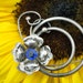 Harry Iskin HI Elegant Art Jewelart Sterling Silver 925 Flower Blue ...