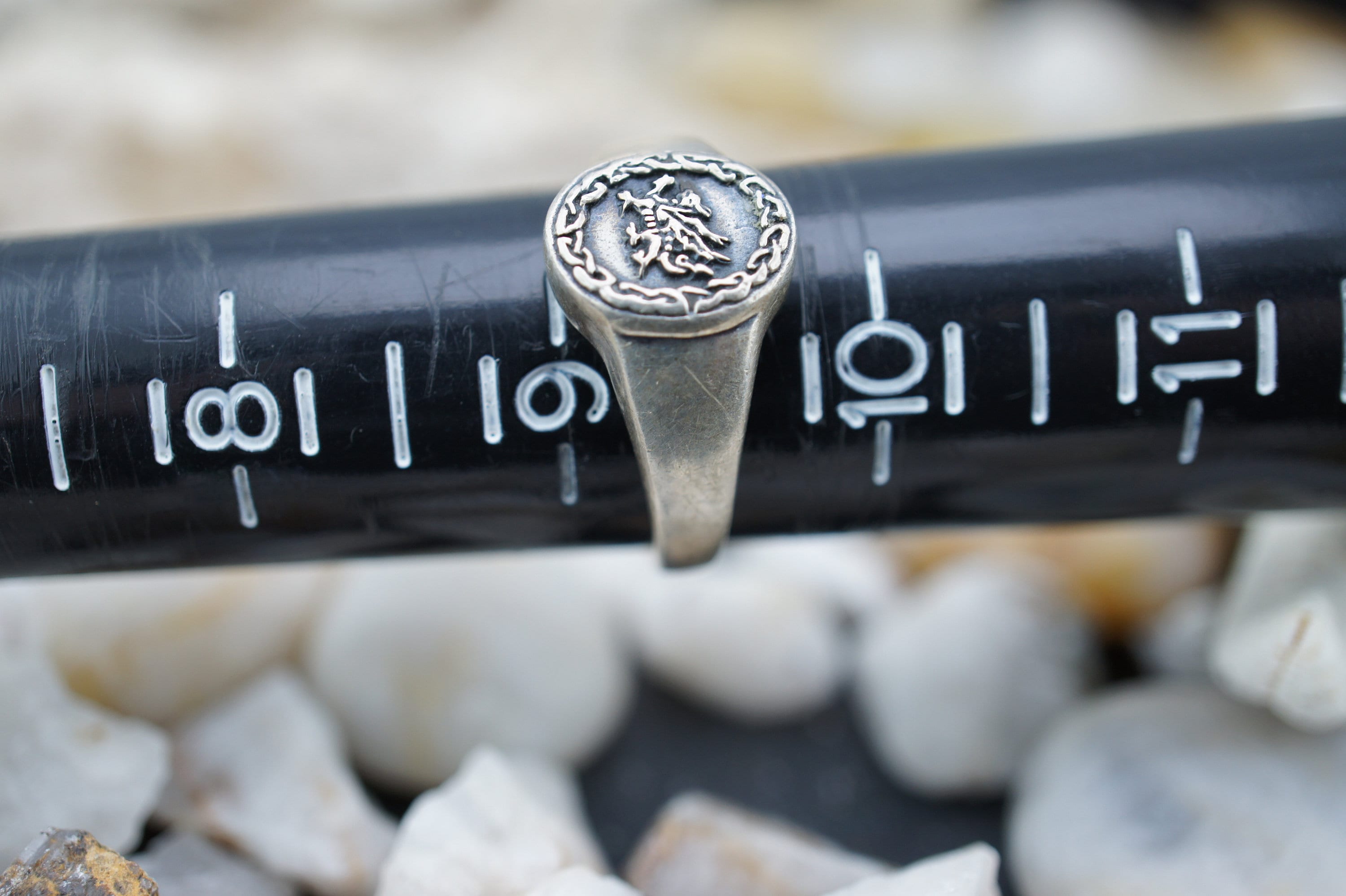 Sterling Ring 925 Vintage Band Ring Size 9.5 Hammered Design | Etsy