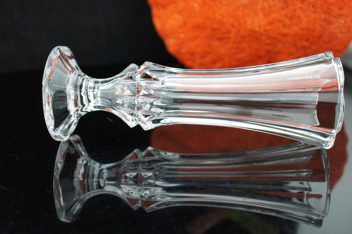 Tableware Crystal Chrystal Diamond Cut Glass Vase Collectable - Etsy