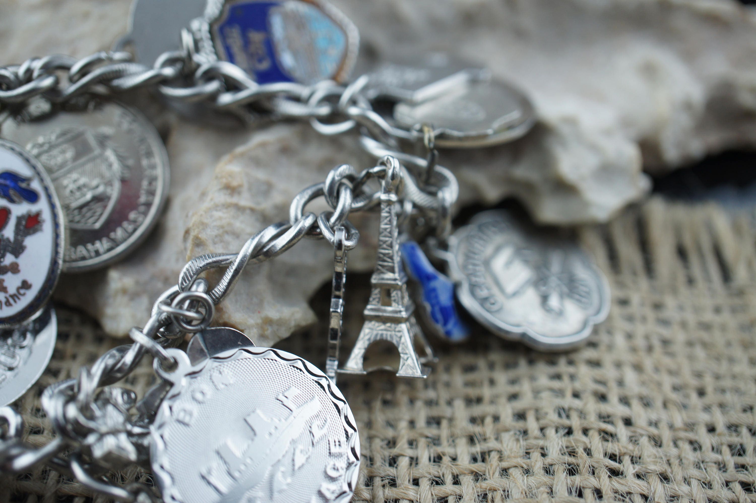 STERLING SILVER 925 Chain Charms Links -8- Gift Elegant Turtle Dog Cat ...