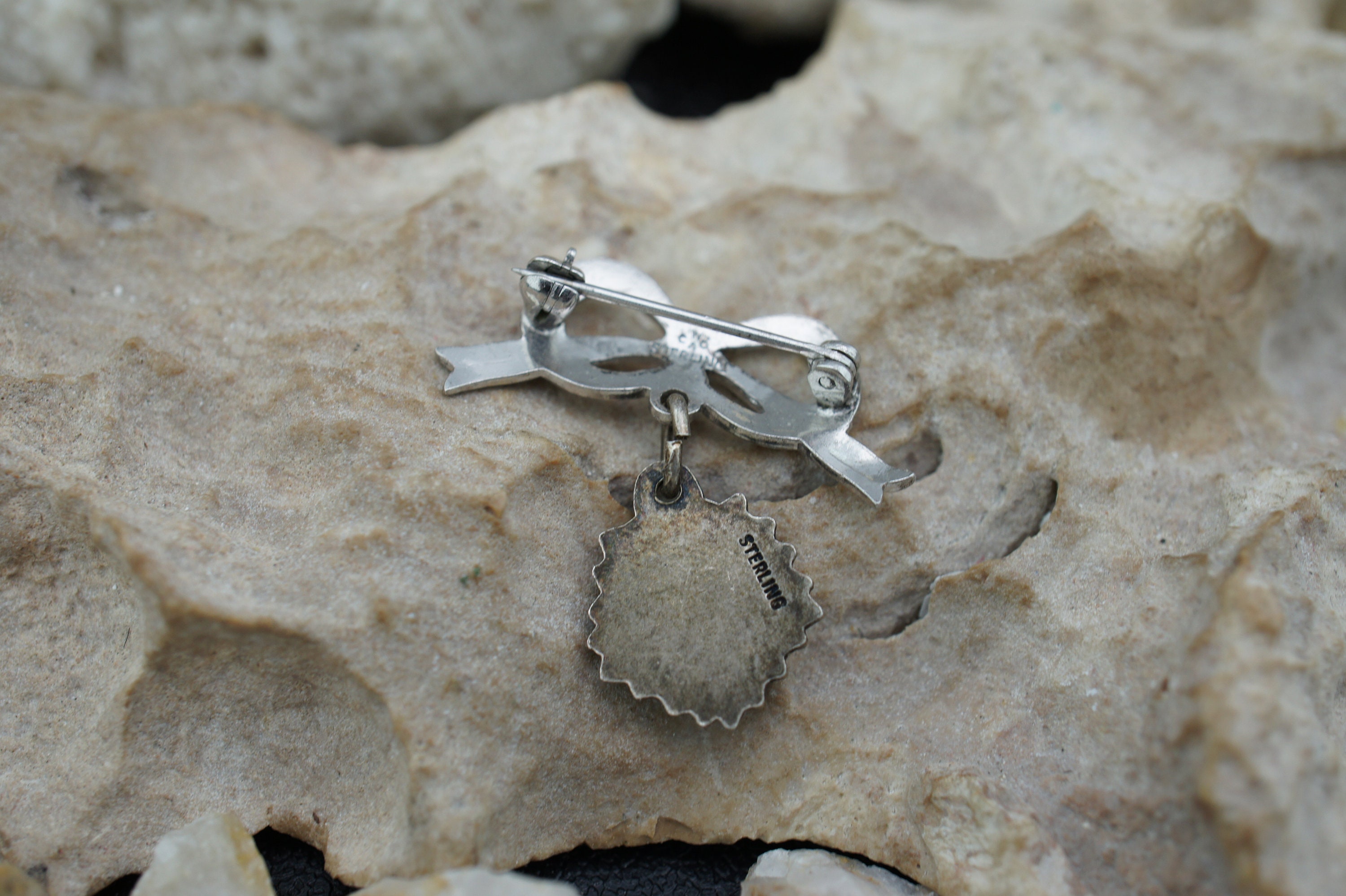925 Sterling Silver Bow Sun Face Charm Sun Rays Vintage Jewelry Brooch ...