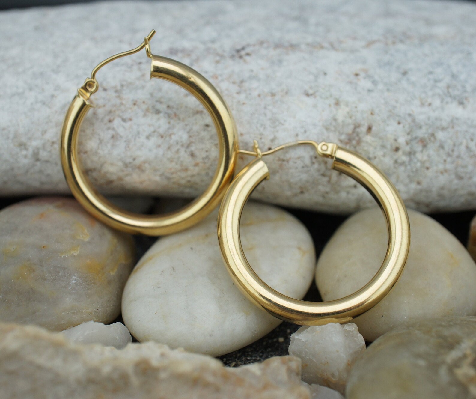 14k SOLID GOLD JAW 1'' Across Art Deco Vintage Jewelry - Etsy