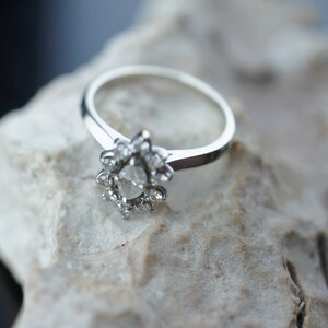 Vintage JTC R Solid 10k White Solid Gold Ring Authentic Diamond Solid ...