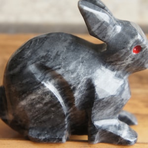 Toy Souvenir Marble Rabbit Bunny Gray E-137 - Etsy