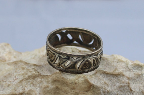 925 HM Sterling Silver Cocktail Vintage Art Deco Ring… - Gem