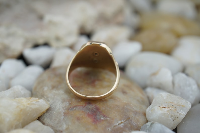 10K Ring Solid Gold 1947 BBCC ELG Emblem Vintage Art Deco | Etsy