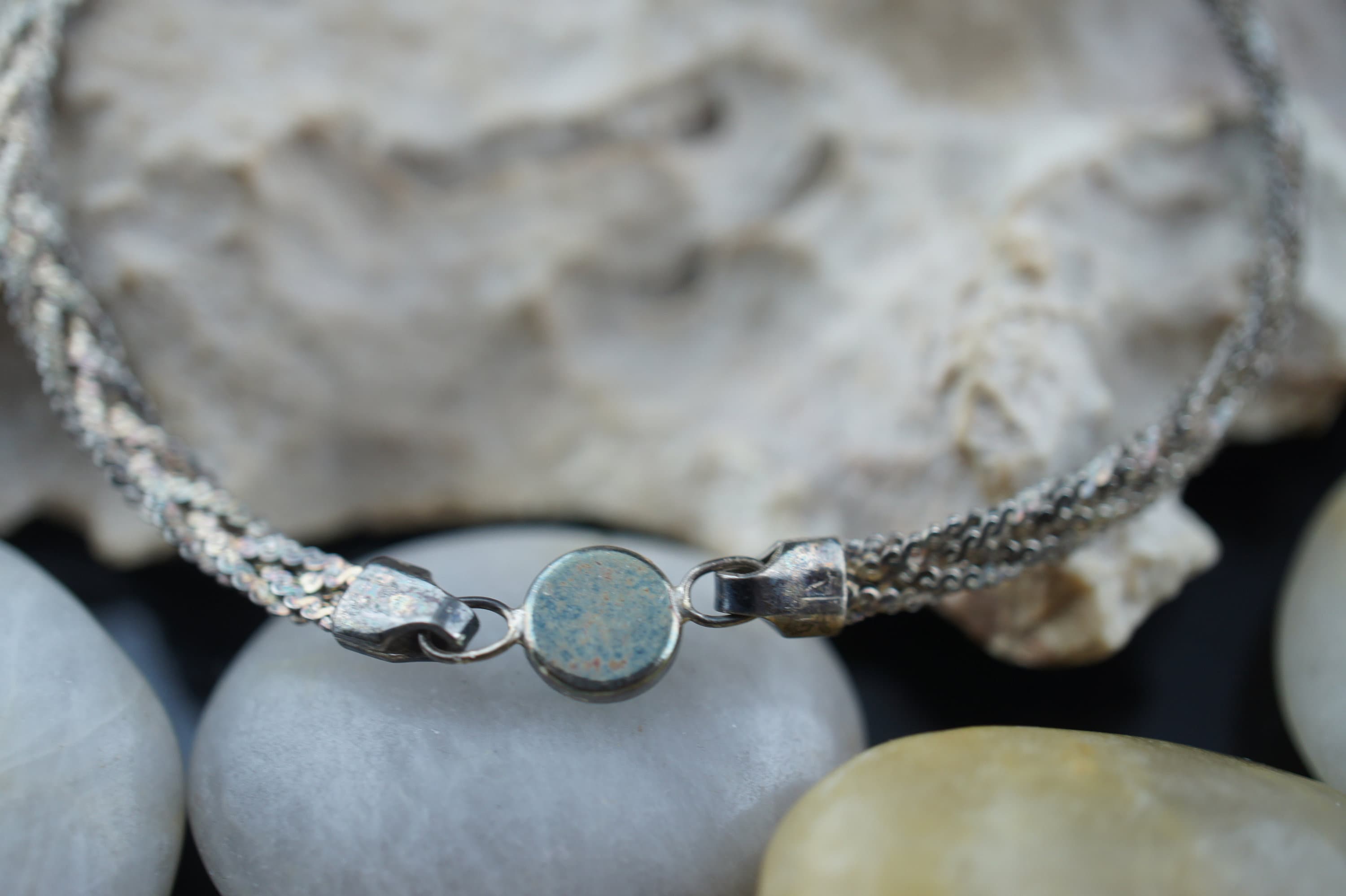 STERLING SILVER 925 Bracelet Italy 925 CG Vintage Art Deco Pigtail ...