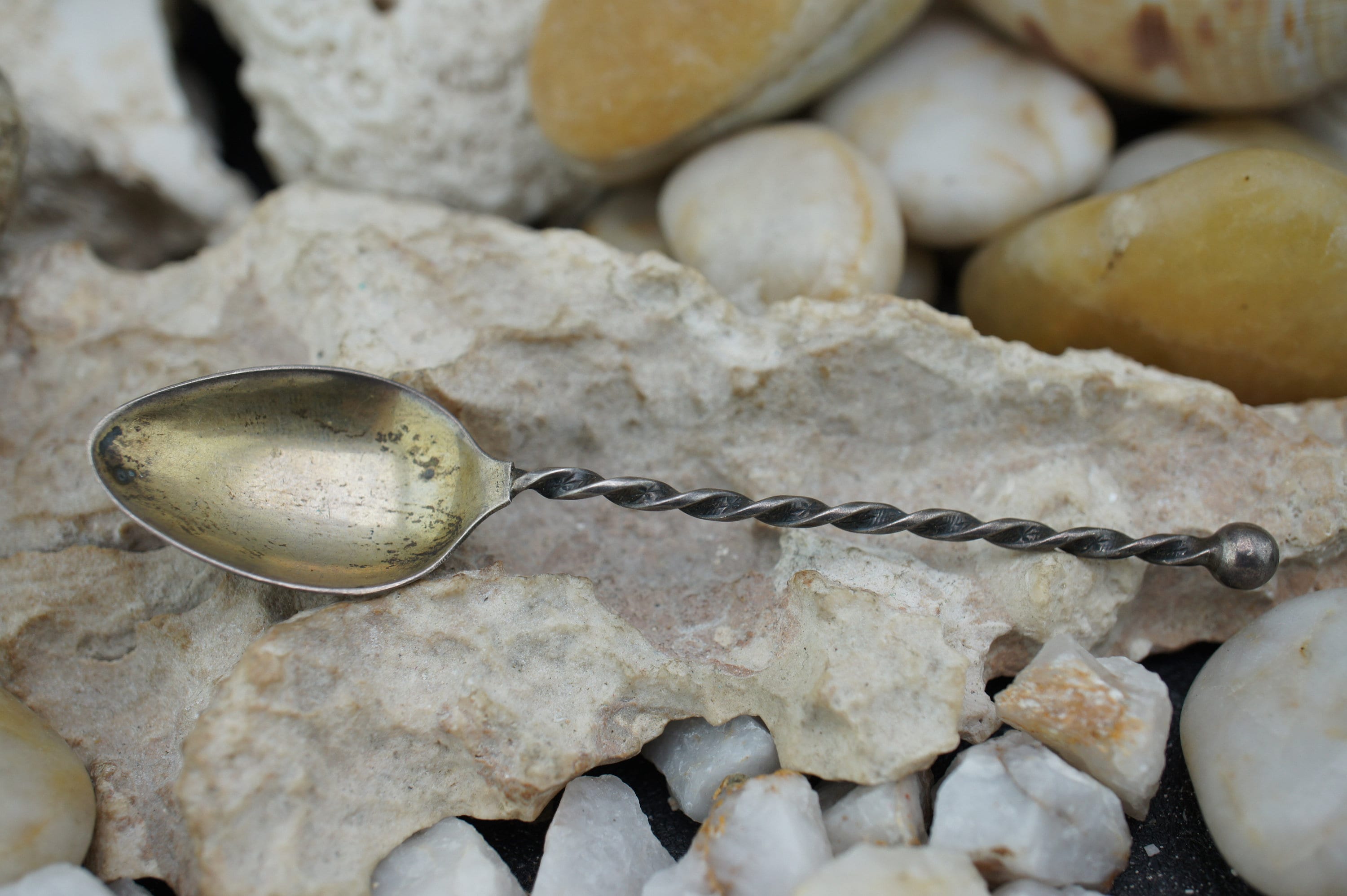 Vintage 925 Sterling Spoons Twist Handle Antique Short Spoon | Etsy