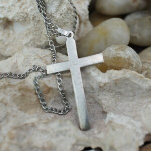 925 Necklace Chain Vintage Art Deco Pendant Sterling Silver Lumin Cross ...