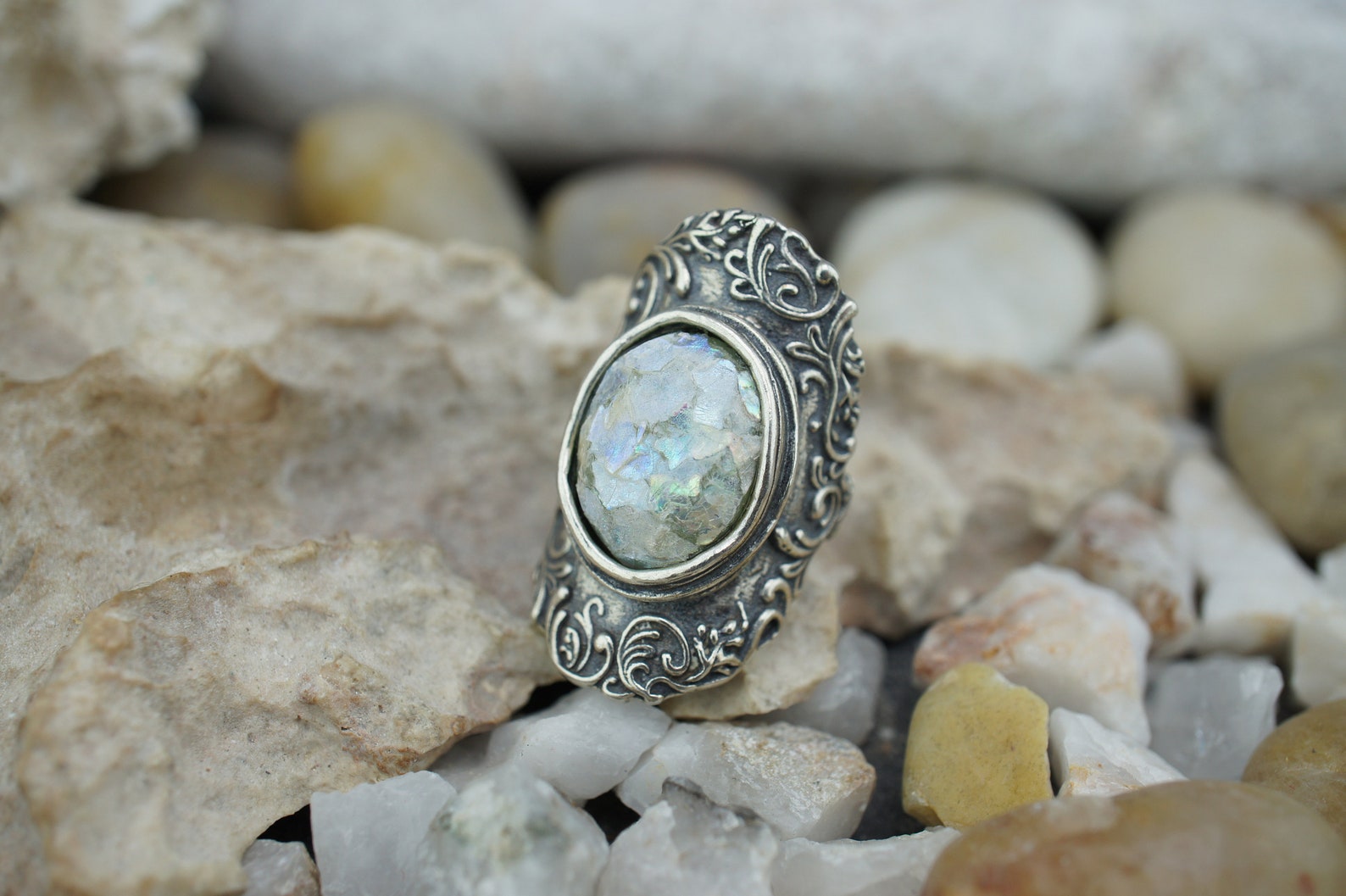 Sterling Silver 925 Israel PZ Ring Size 5 1/4 Israel Roman - Etsy