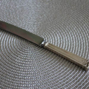Insico Stainless Steel Dinner Knife Sterling Silver Handle Vintage 8 3/ ...