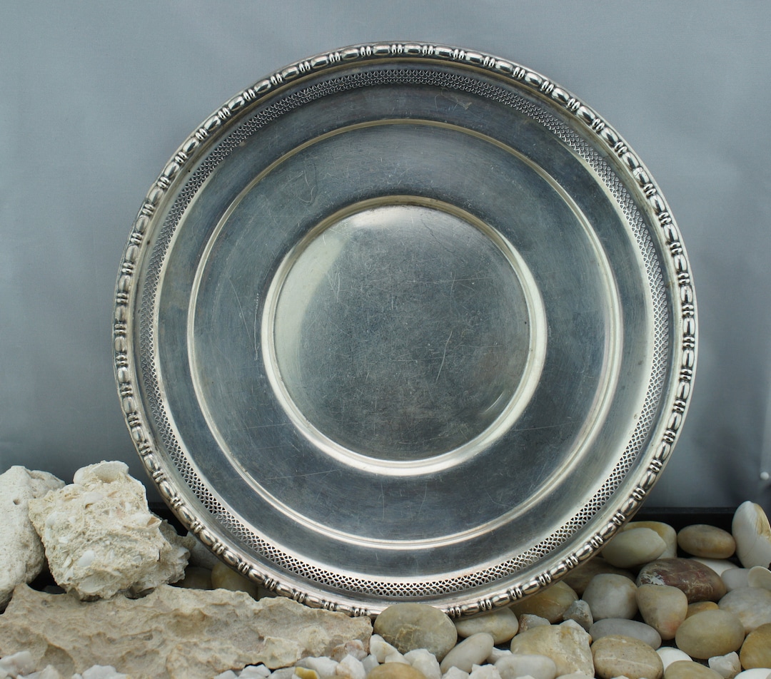 Sterling Silver Solid 925 Plate Vintage Kitchen Table Serving ...