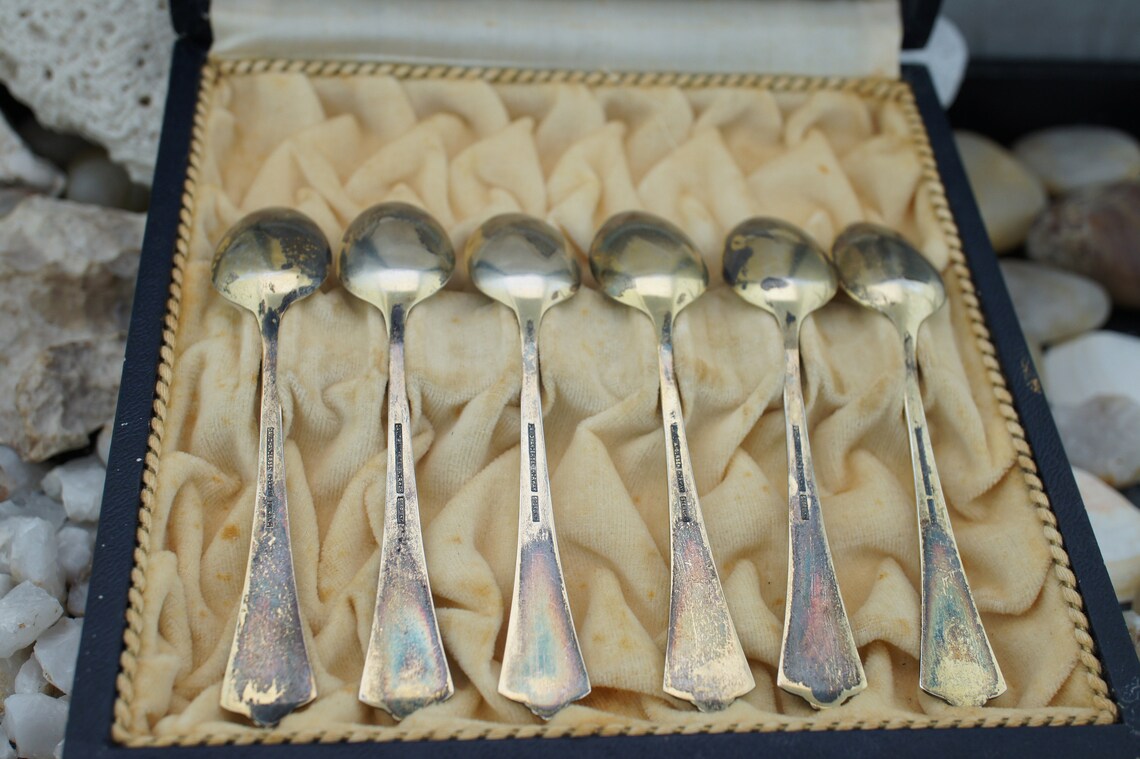 1960s David Andersen Norway Sterling Silver Enameled Tea/coffee Spoons ...